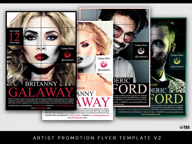 Artist Promotion Flyer Template V2 by Lionel Laboureur for Thats Design ...