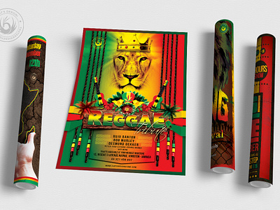 Reggae Flyer Bundle by Lionel Laboureur for Thats Design Store on Dribbble