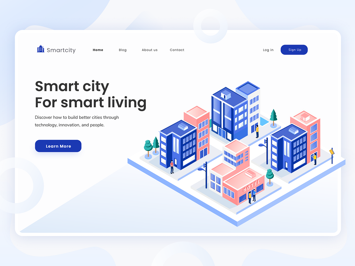 Smart City - Isometric Header Illustration by Sindy Lailasari for ...