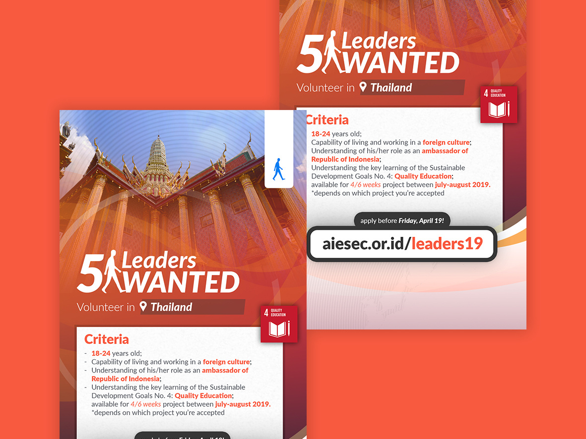 AIESEC Exchange Opportunity Card by Dandy Dzakyesa on Dribbble