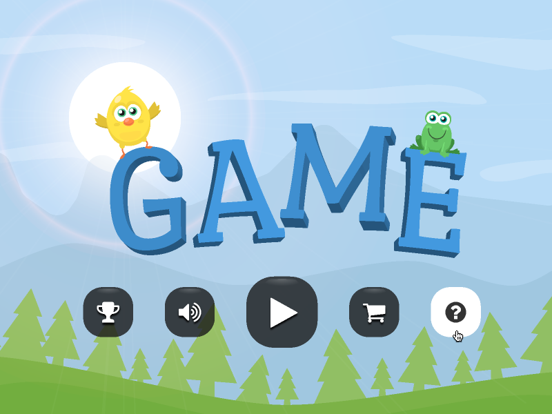 Game start screen by Will Saunders on Dribbble
