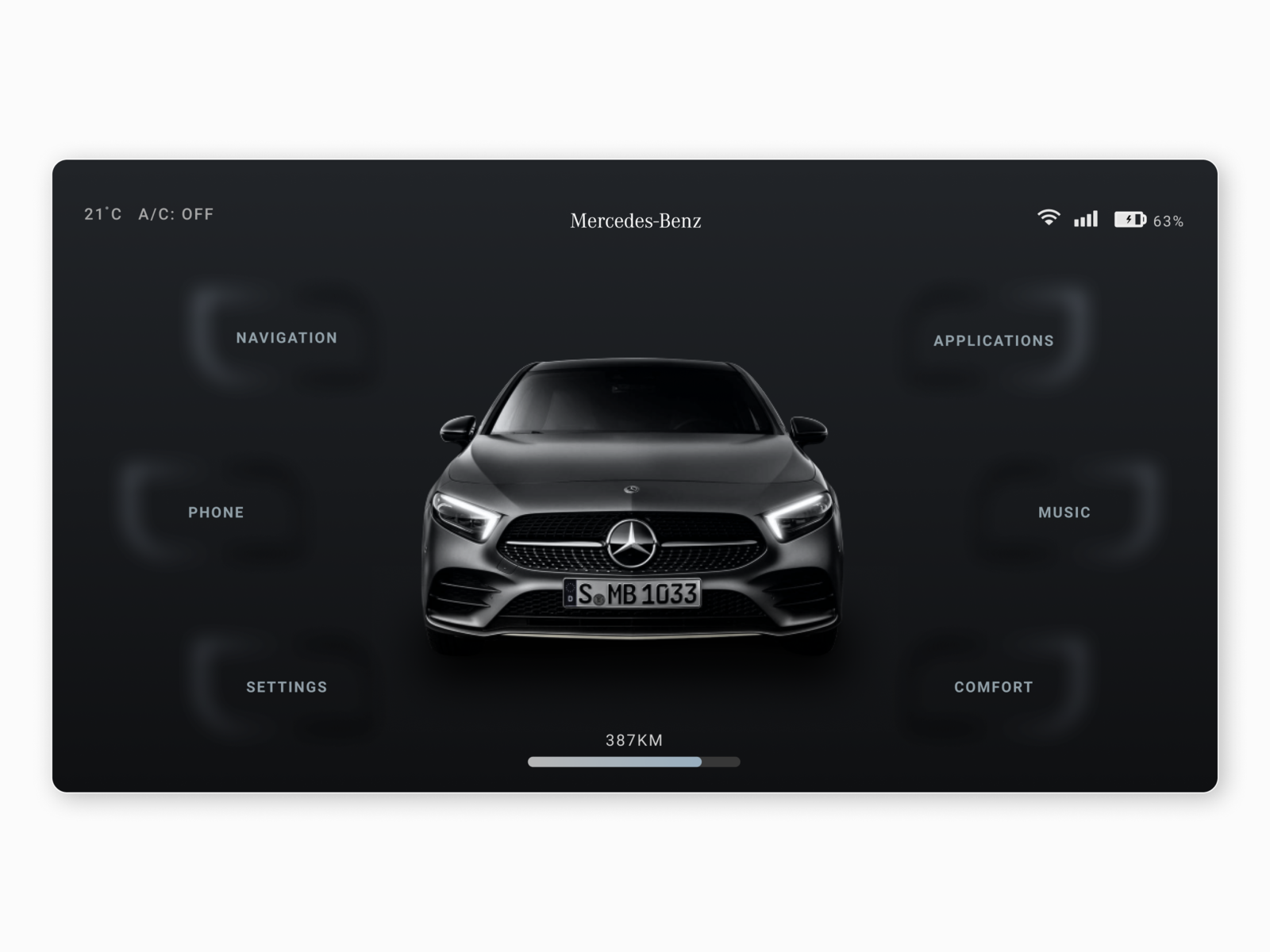 Mercedes Infotainment UI by Shiku on Dribbble
