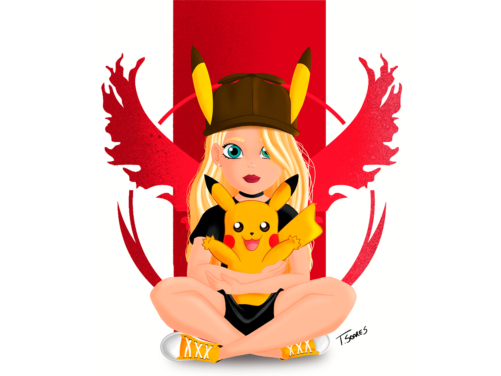 Character Design - Pokemon Trainer and her Pikachu by Thiago Soares on ...