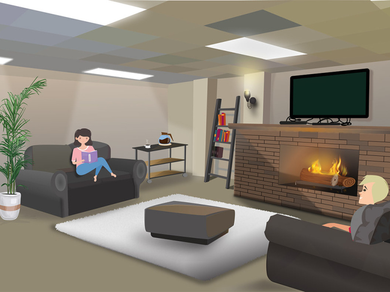 Interior design of A Lower Room by Muhammad Umer Jawed on Dribbble