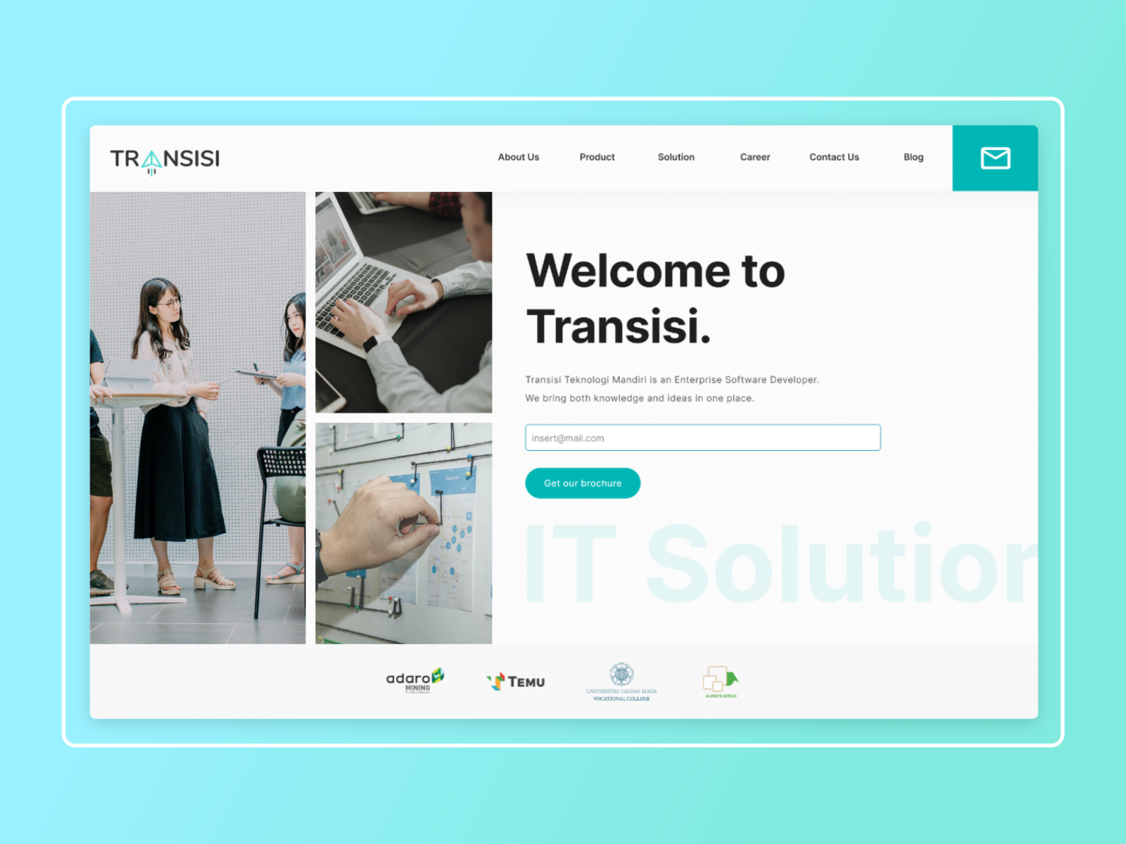 Company Profile Web UI by Mentari Enggar Rizki on Dribbble