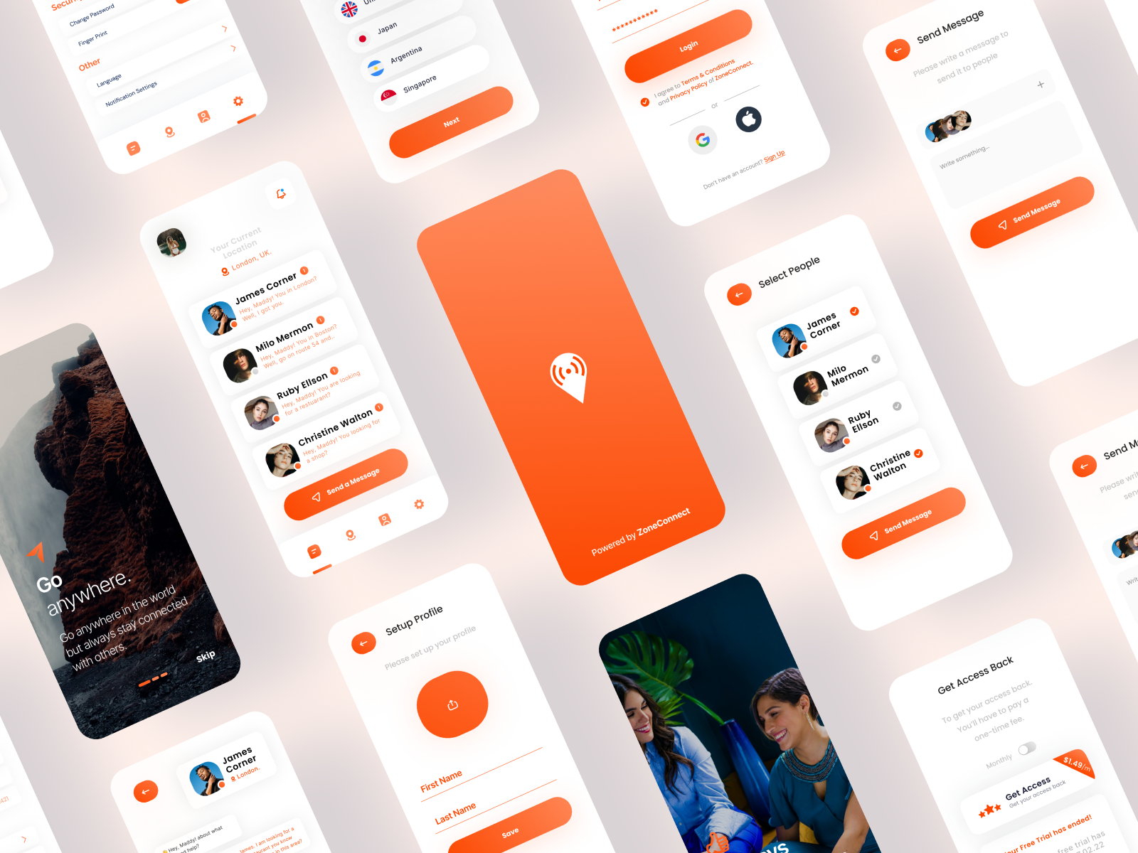 ZoneConnect — An Instant Chat App Design — UI UX — Figma by Ali Hassan ...