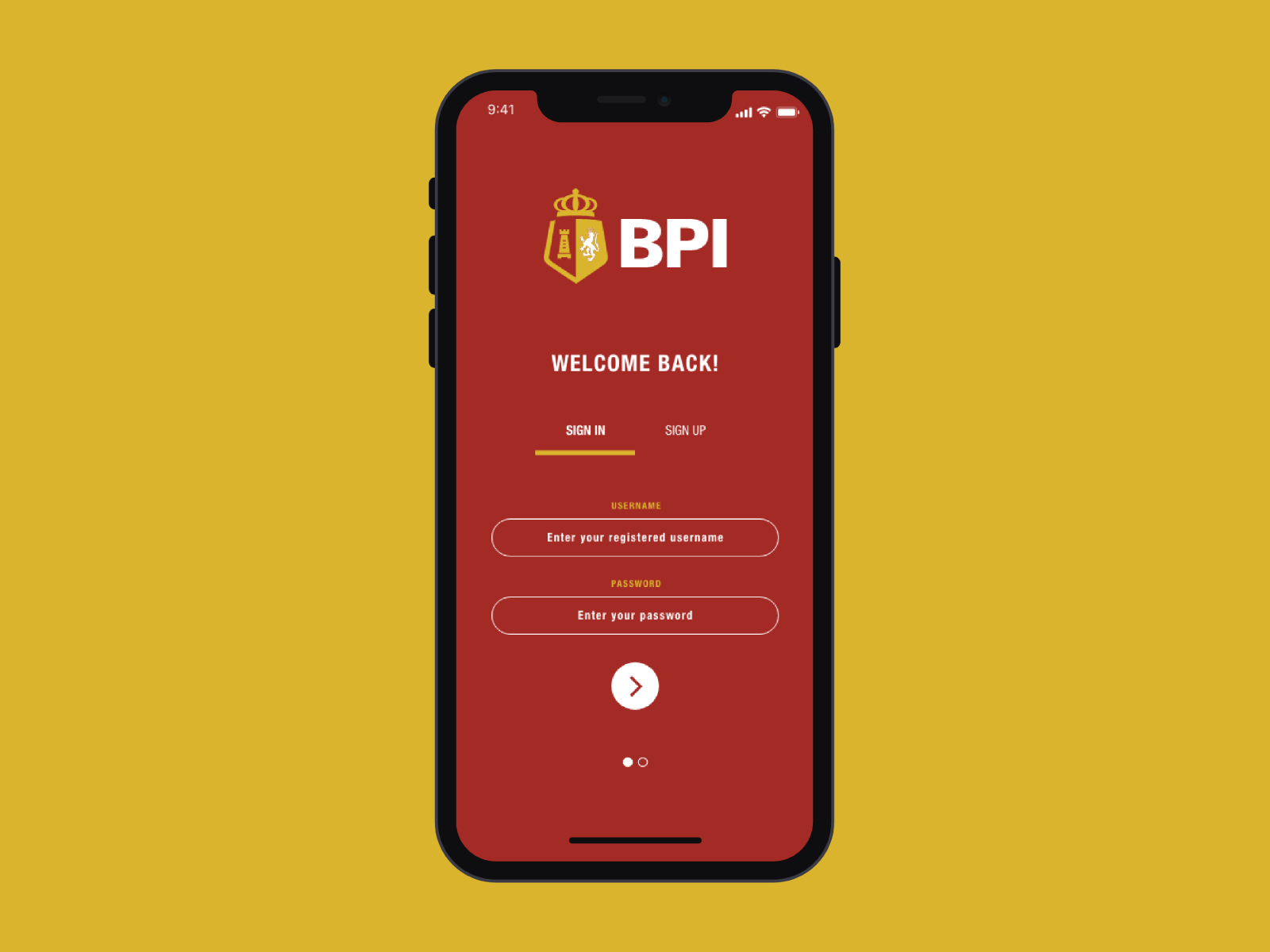 BPI Log-in screen redesign by Grey de Jesus on Dribbble