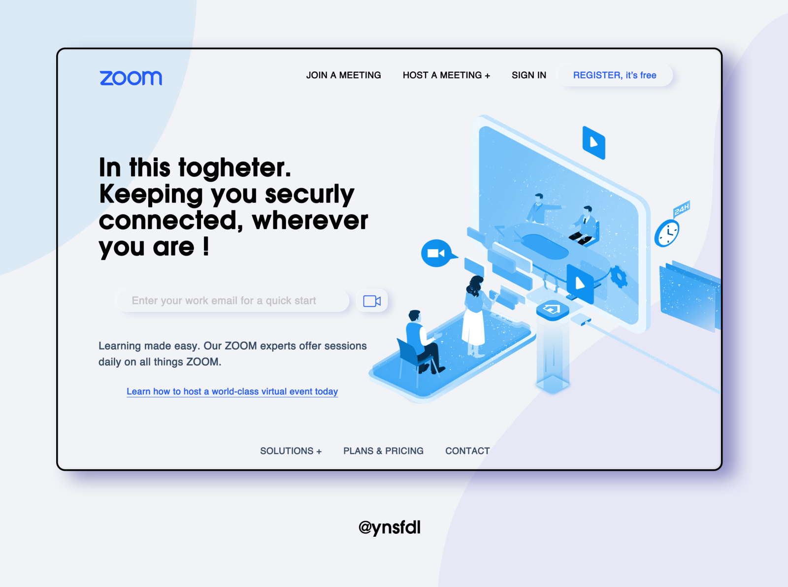 ZOOM Landing Page Re-Design by Younes Fadili on Dribbble