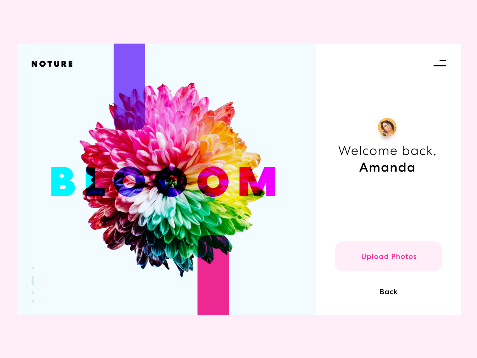 Photo Sharing App welcome screen by George Vasyagin for UVIO on Dribbble
