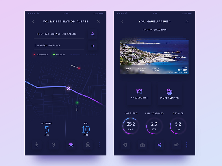 Map App by Ryan on Dribbble