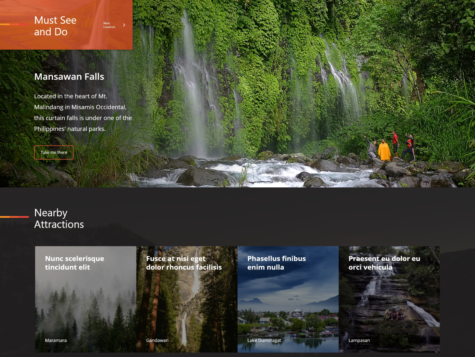 Local Tourism Site experiment by Ronald Serohijos on Dribbble