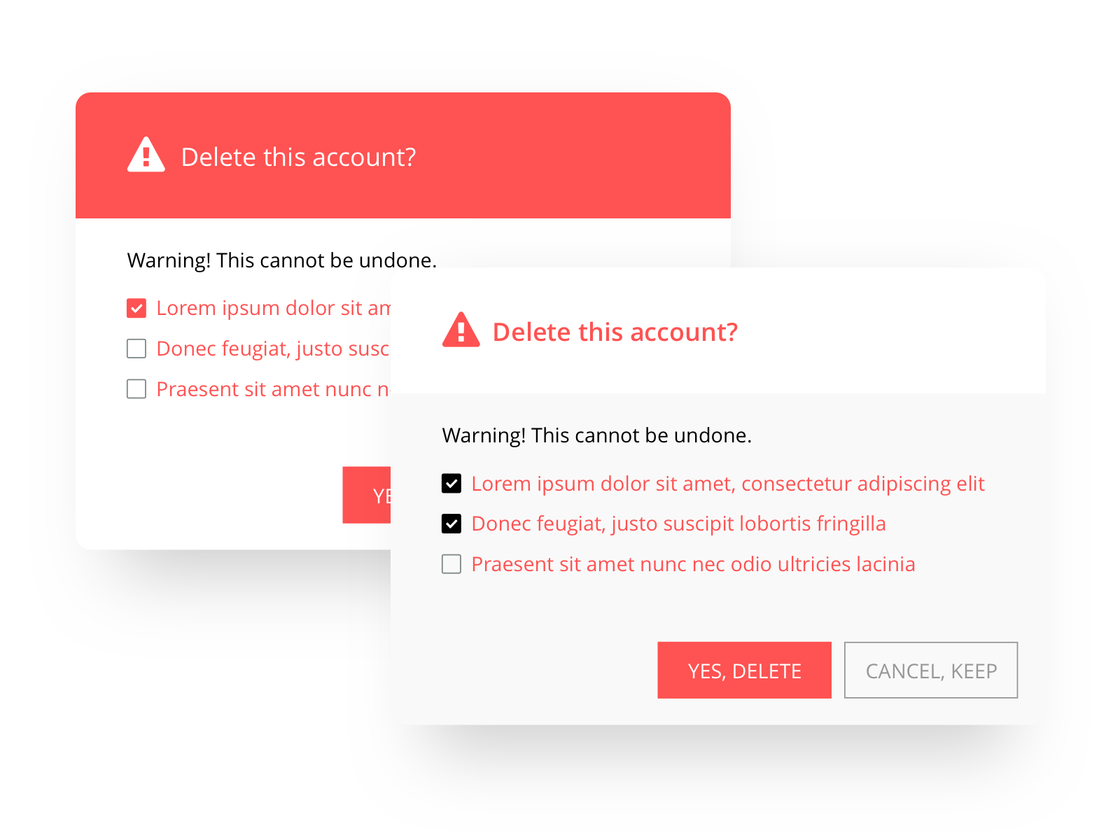 Delete Confirmation Message by Marco Fabrega on Dribbble Delete Confirmation Message by Marco Fabrega on Dribbble