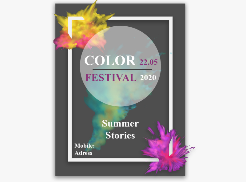Poster Color fest by Tatia Burduli on Dribbble