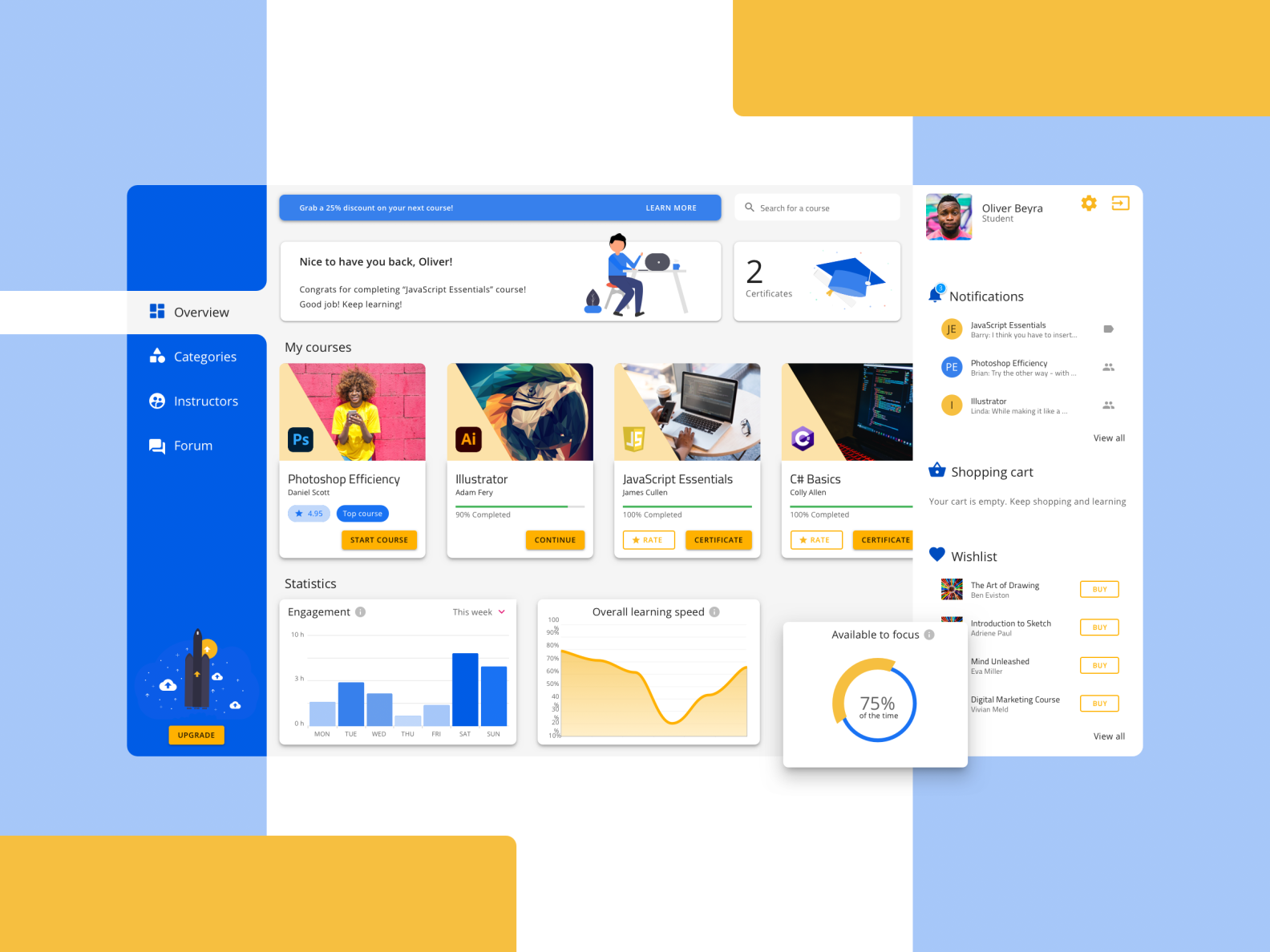 Learning Platform by Yoanna Ivanova for Indigo.Design on Dribbble