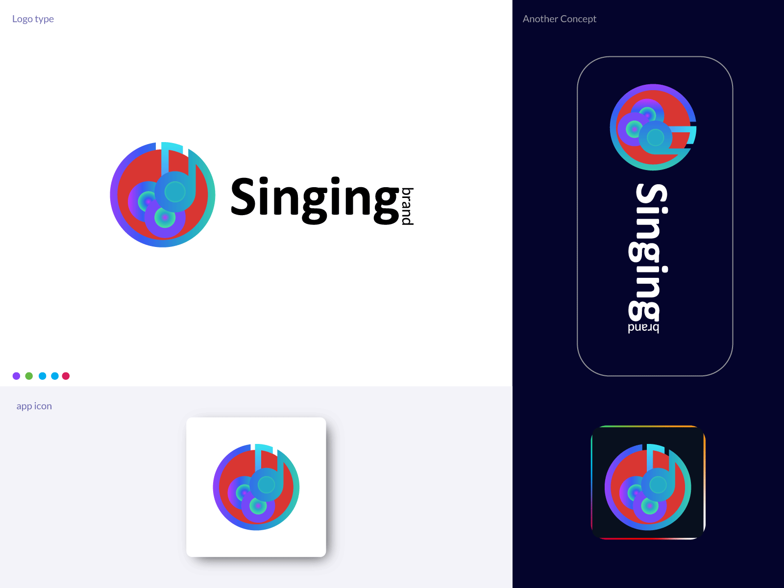 singing brand logo by MD Faisal Minar on Dribbble