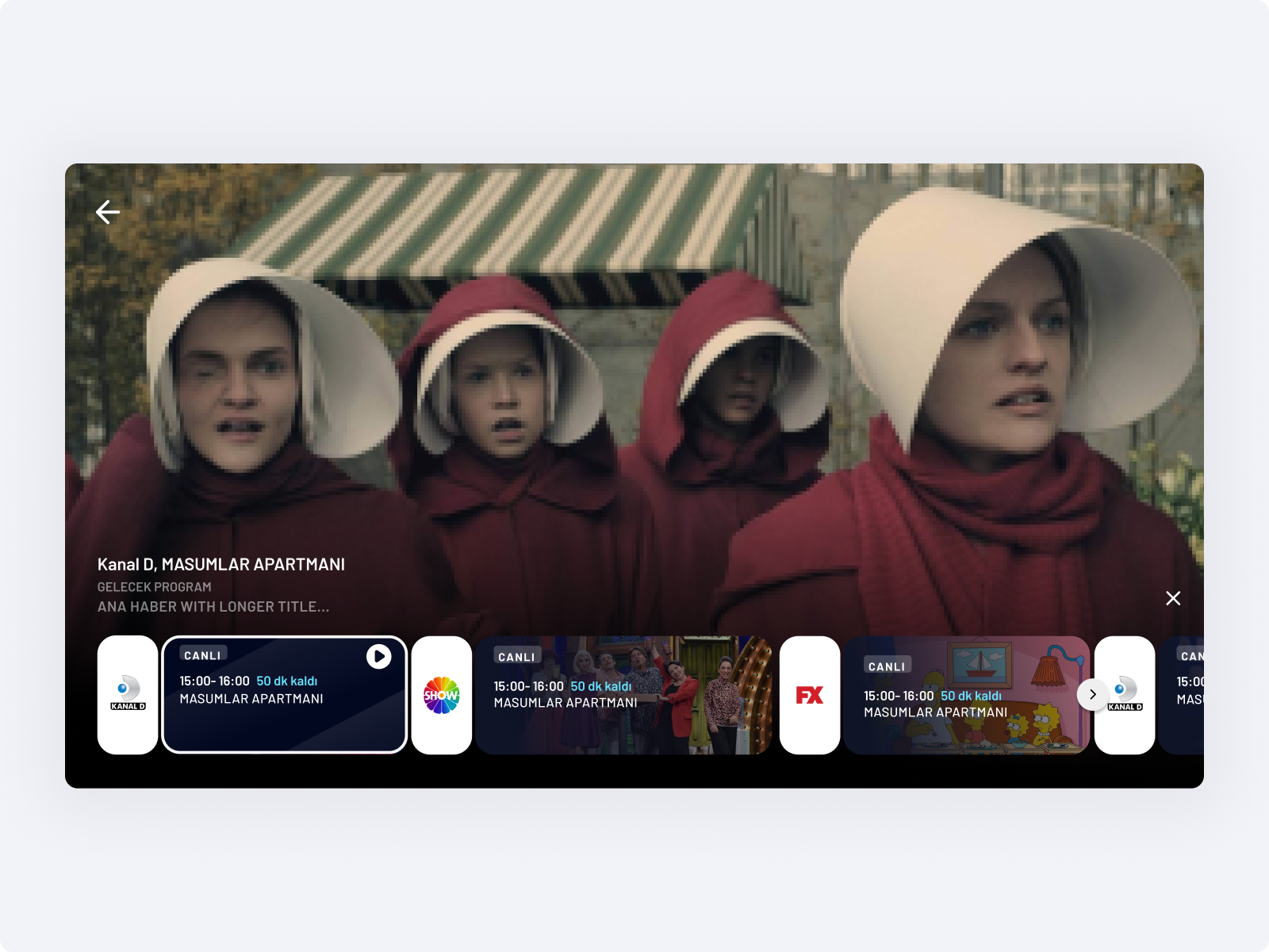 Web Player Channel Selection by jeffromi.com on Dribbble