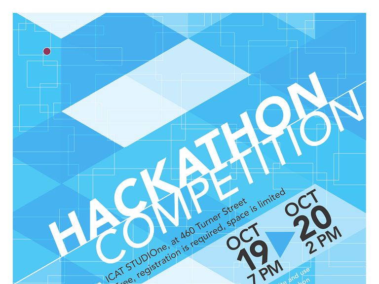 Hackathon poster by Brian Yohn on Dribbble