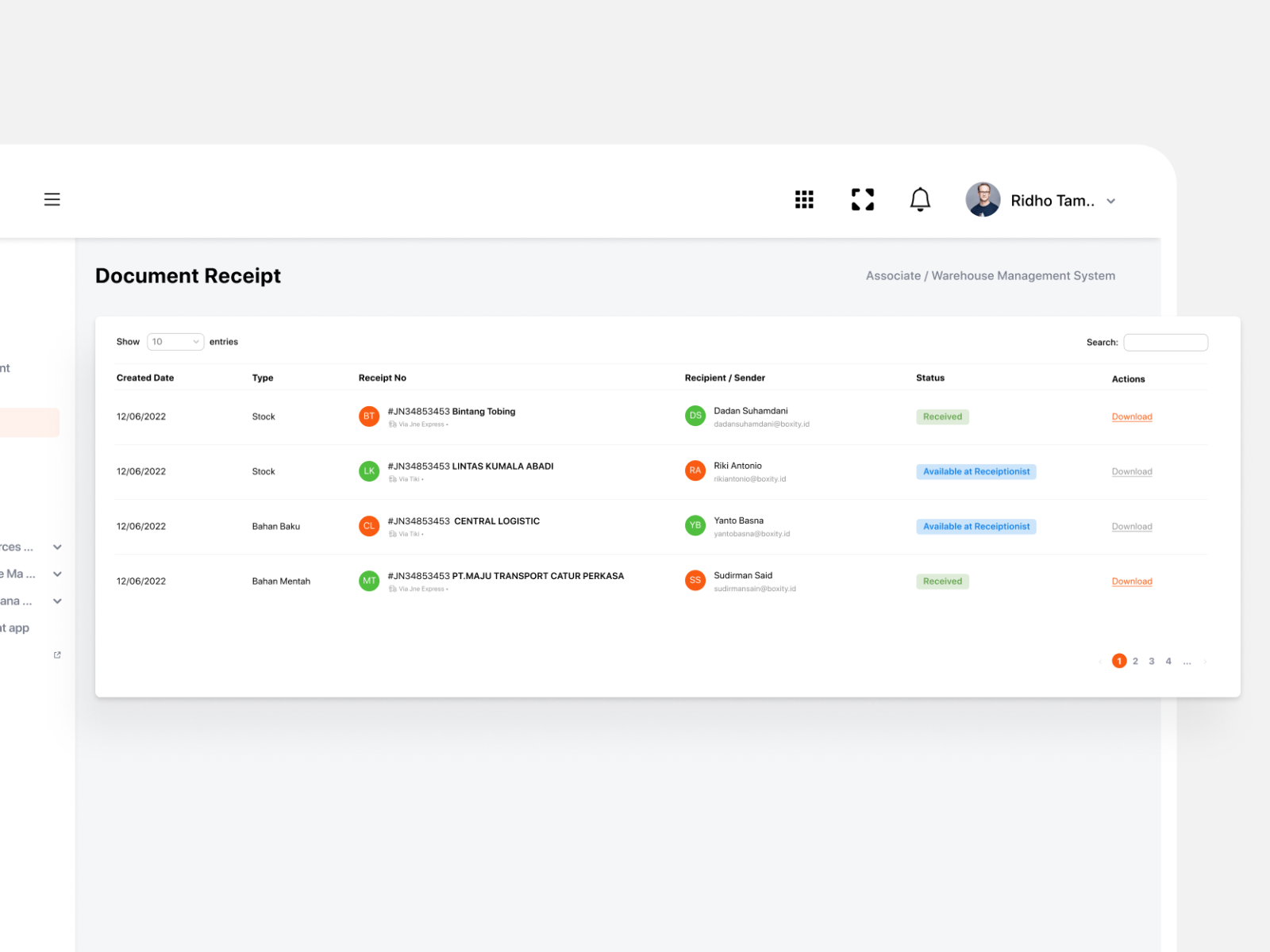 Document Receipt Web App by Ipandi Sinaga on Dribbble