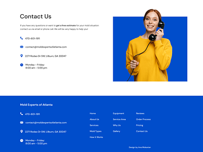 Contact Us & Footer by Ana Miskarian on Dribbble