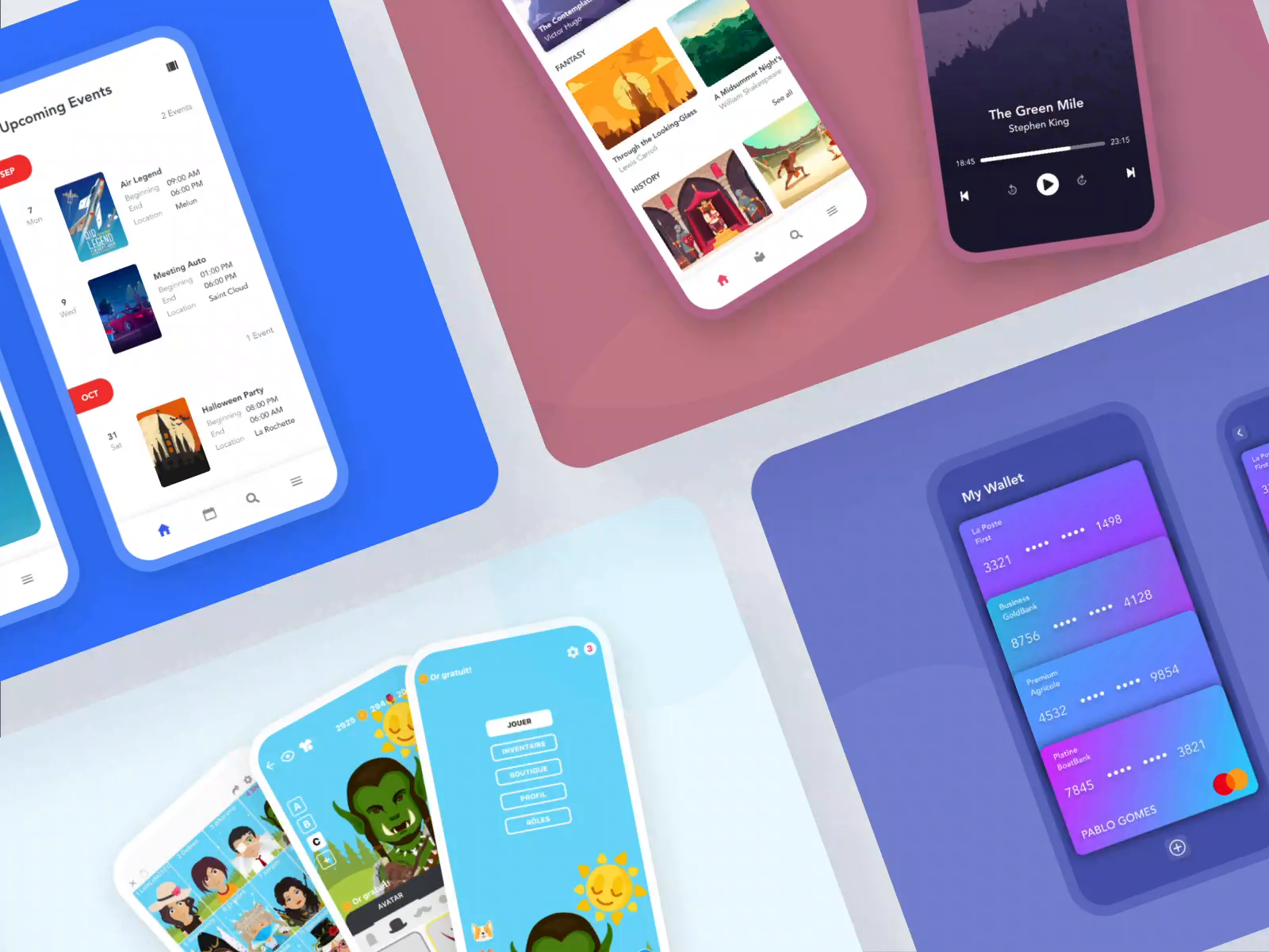 +70 App Mockups Presentation Free by Mickael Guillaume on Dribbble