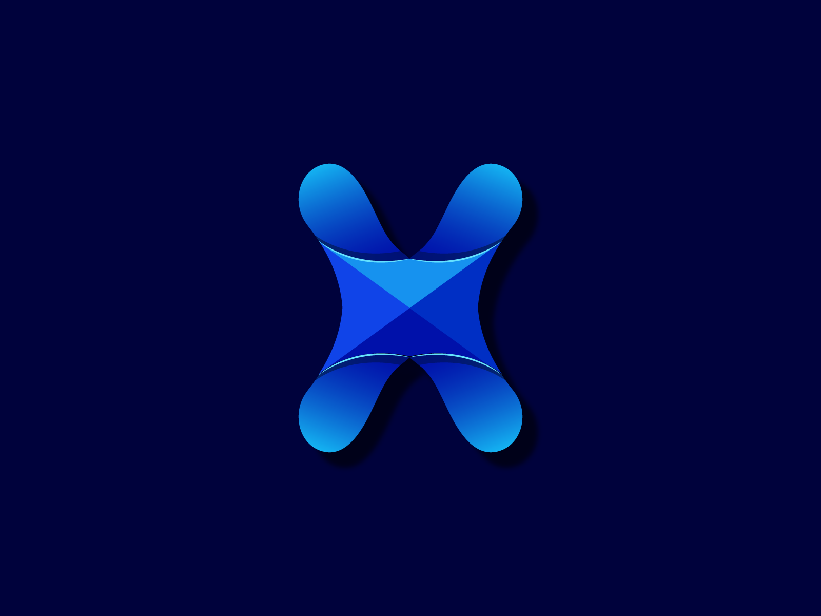 X blue by neonabdrawn on Dribbble