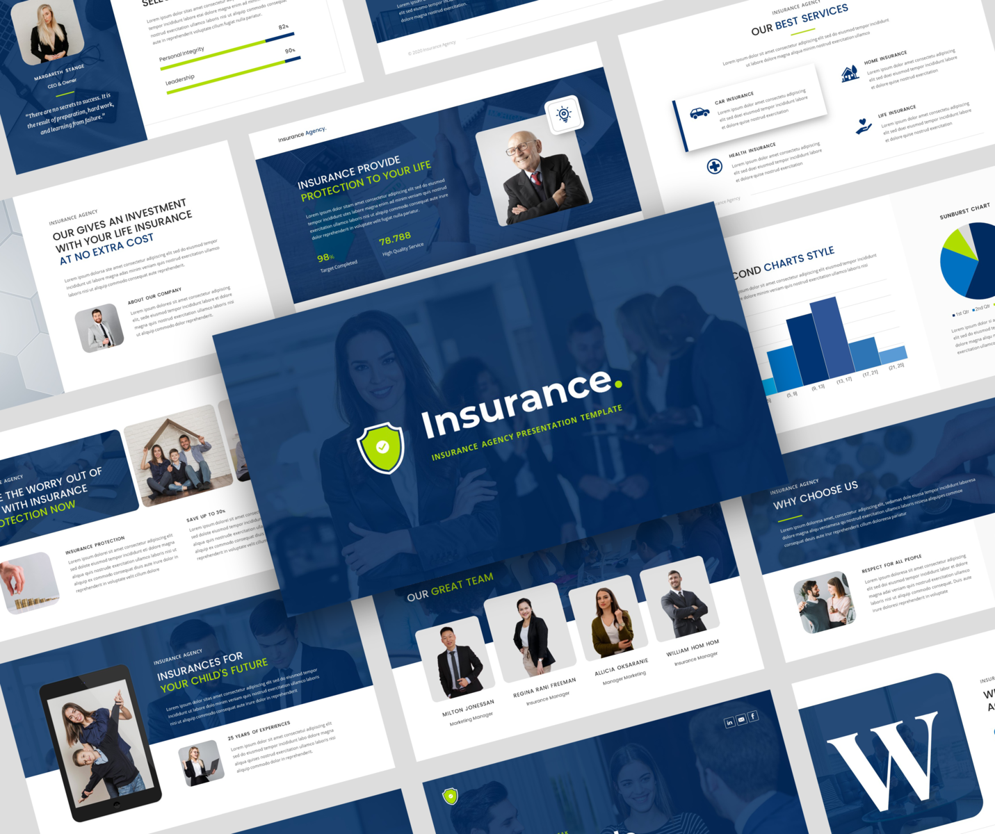 Insurance Agency Presentation Template by yovimaula on Dribbble