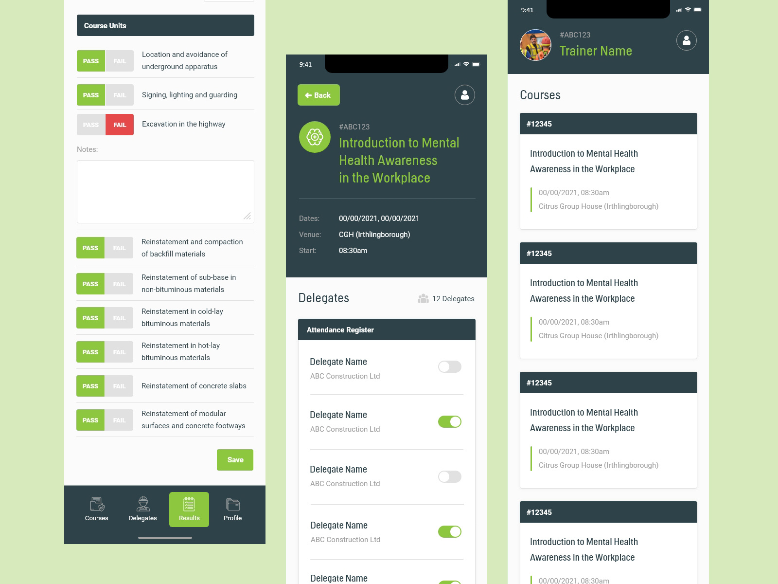 Citrus Training - Trainer App by Lee Crampton on Dribbble