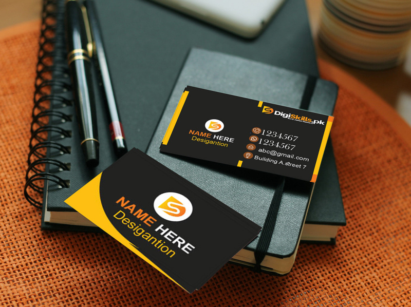 Business Card (Mockup) by Umer Nawab on Dribbble