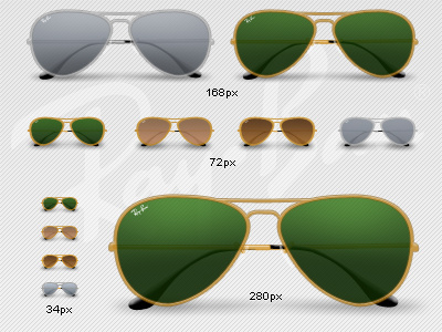 Ray-Ban Aviator icons by Jose González on Dribbble