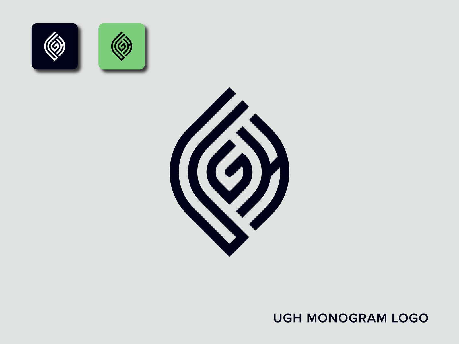 UGH Monogram logo by Sabuj Ali on Dribbble