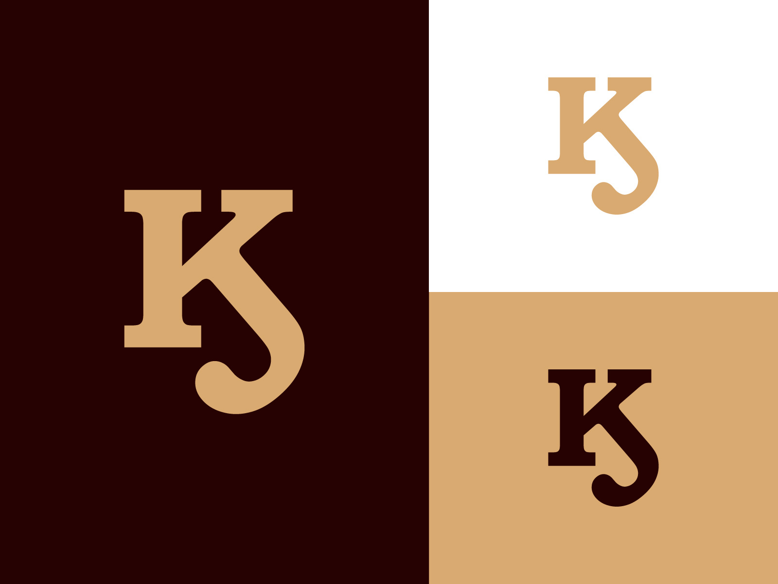 KJ Monogram Logo by Sabuj Ali on Dribbble
