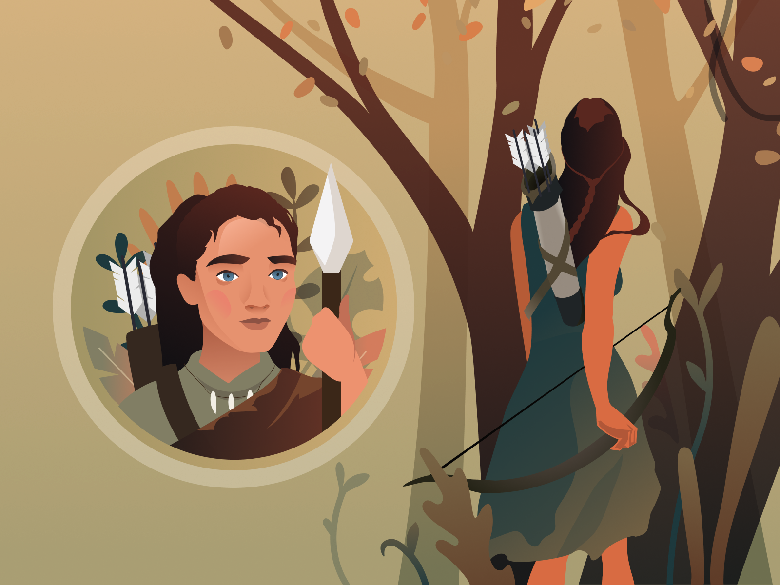 Huntress and Hunter by Stas Kulesh 🥝 on Dribbble