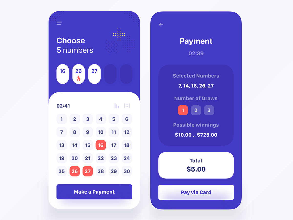 Lottery Mobile App by George G on Dribbble