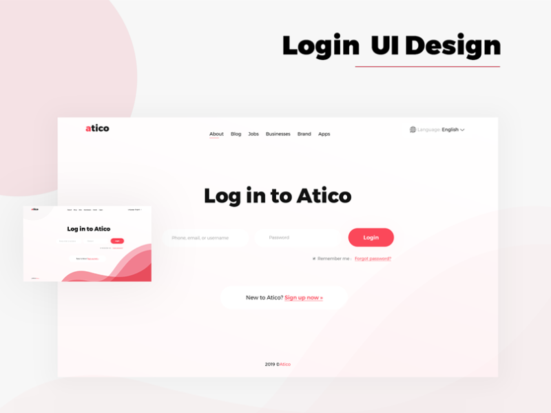 LOGIN UI DESIGN by Dolphin Web Solution on Dribbble