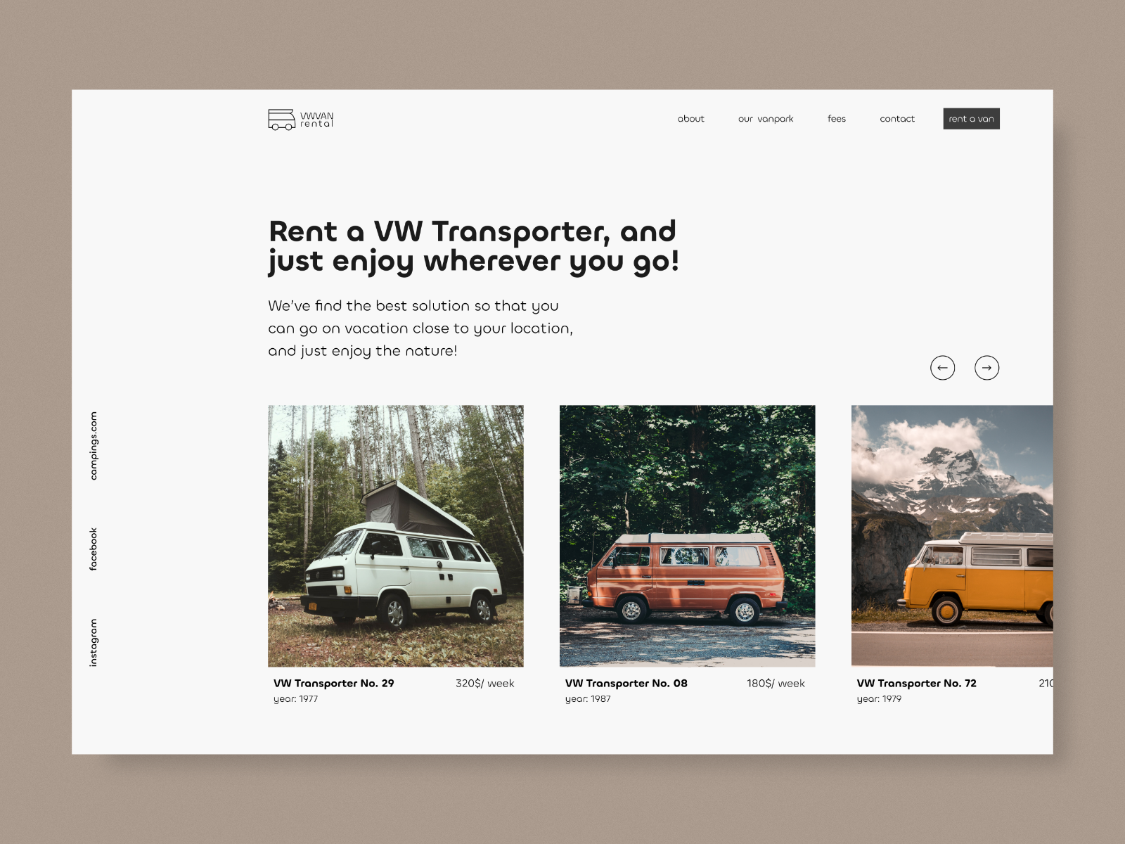 VW Transporter rental ui concept by Katalin Gyurasics on Dribbble