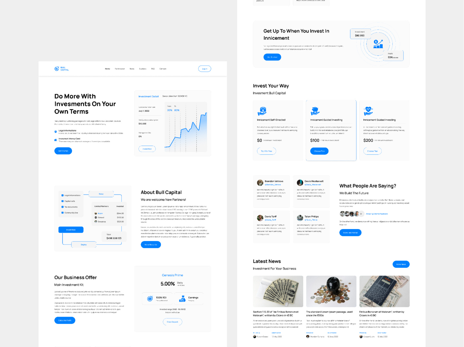 Investment UI Template Web by Elmous - Your Digital Partner on Dribbble