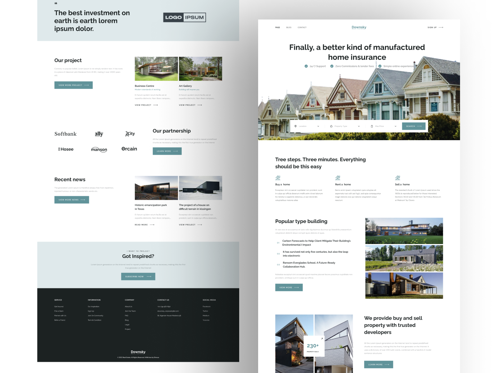 Real Estate UI Template Website by Elmous on Dribbble
