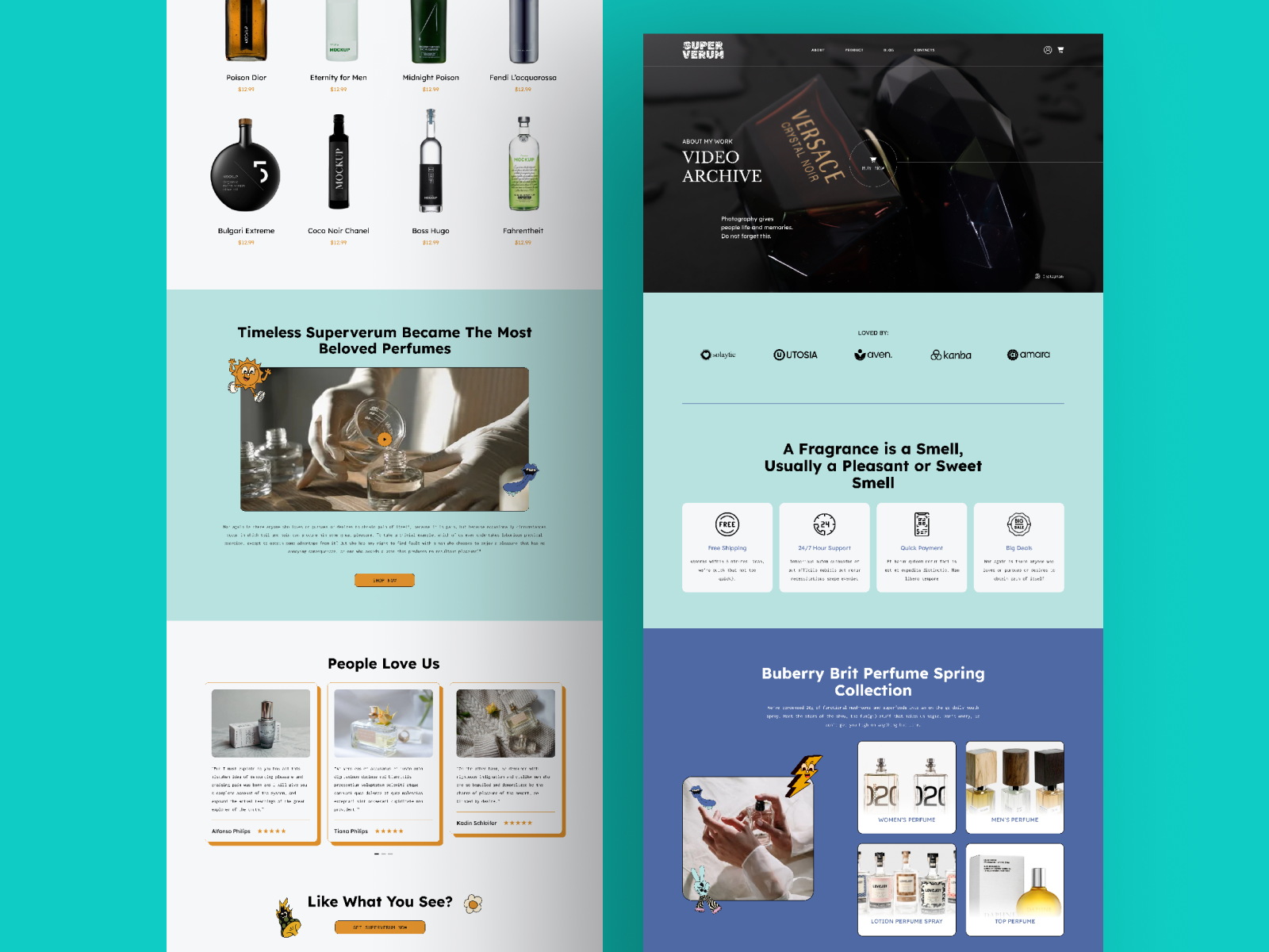 Perfume Shop UI Template by Elmous on Dribbble
