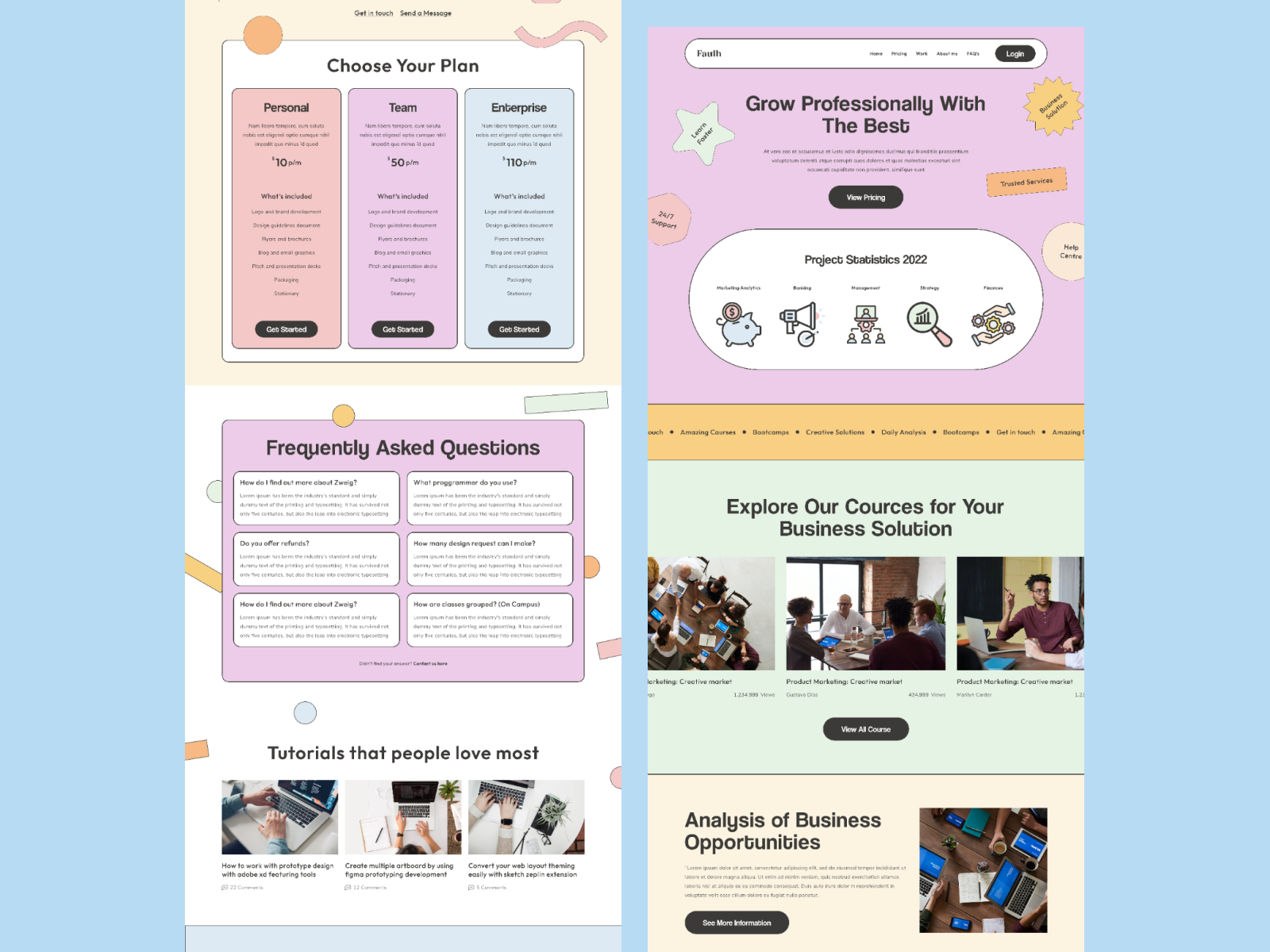 Business Service Figma Template by Elmous - Your Digital Partner on ...