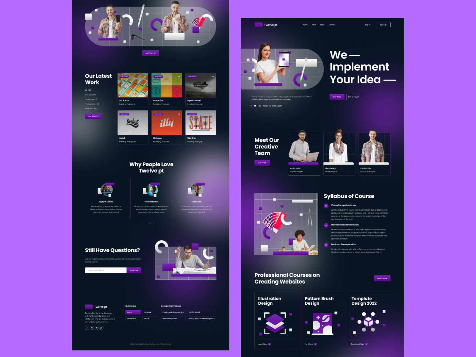 Graphic Design Service UI Template by Elmous - Your Digital Partner on ...