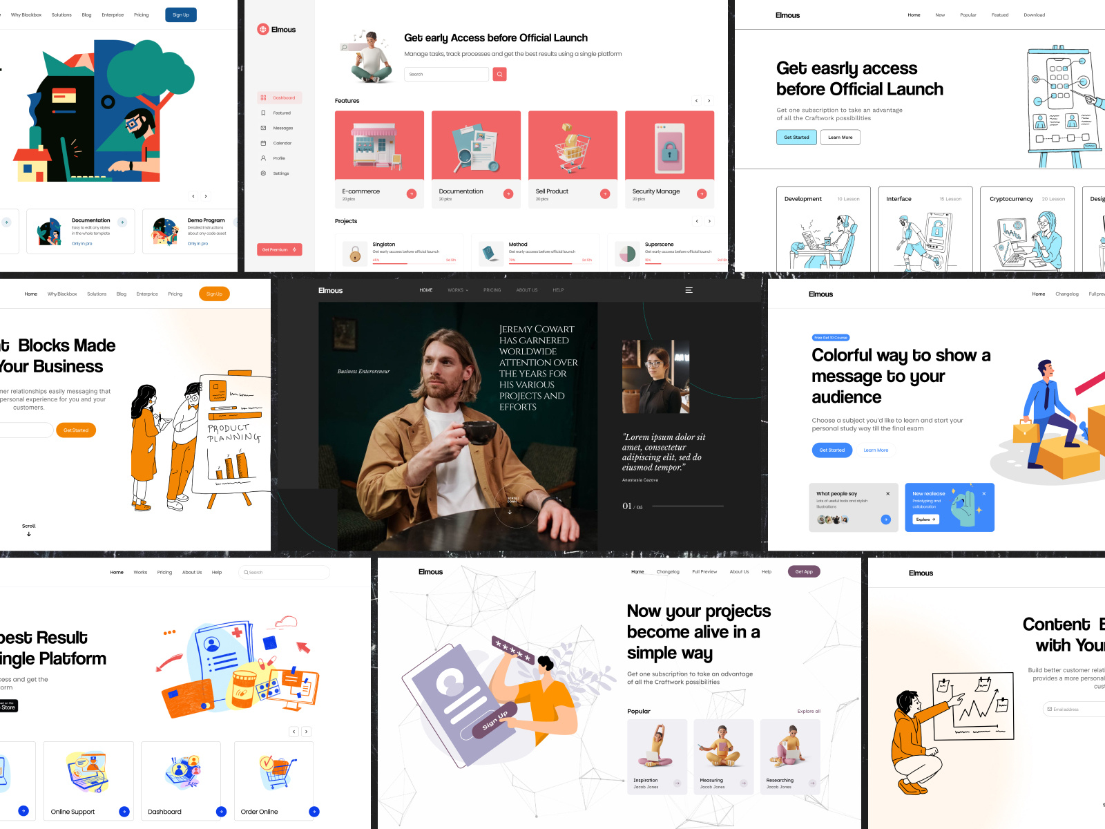 Hero Header UI Template Website by Elmous - Your Digital Partner on ...