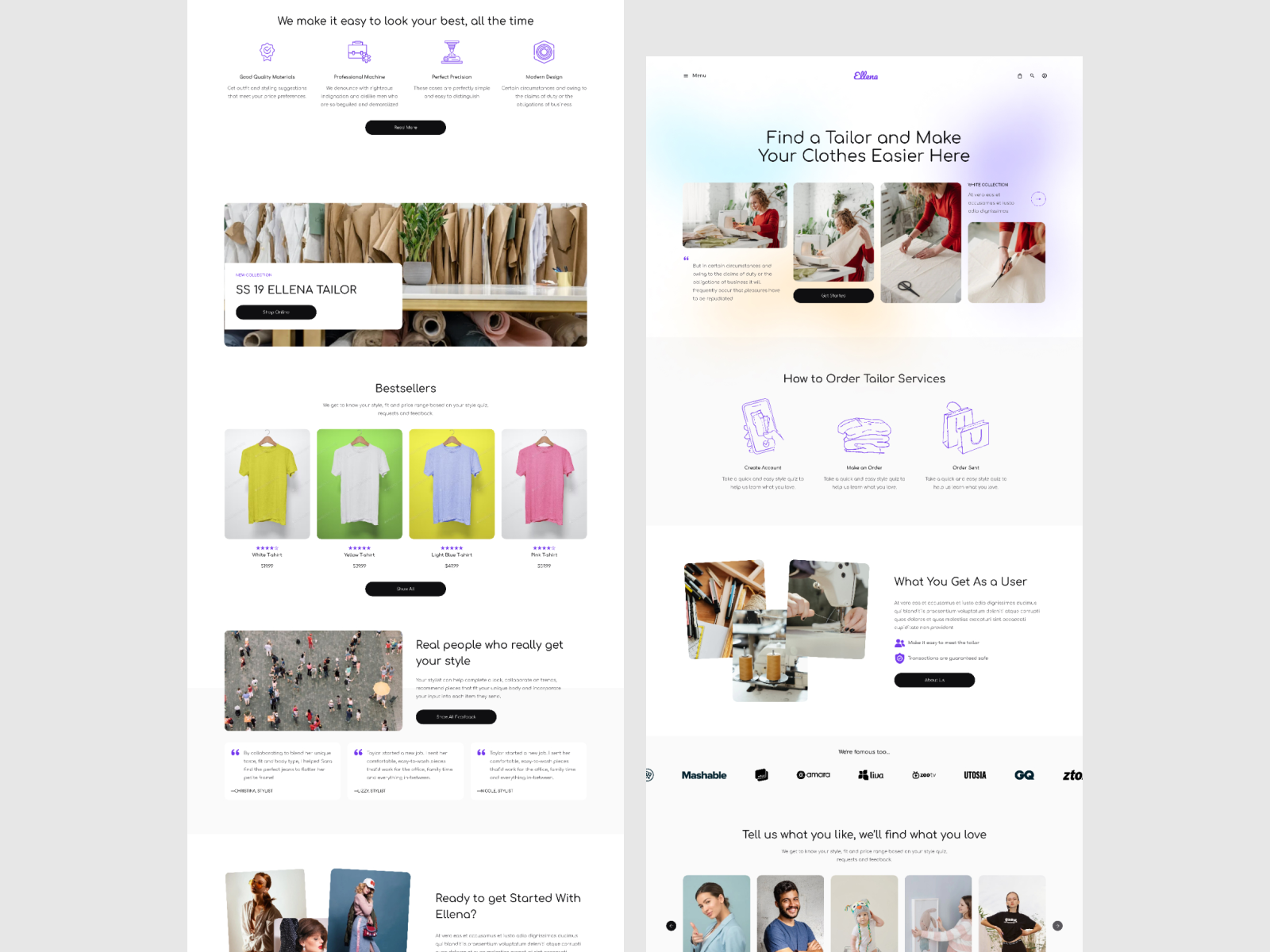 Tailor UI Design by Elmous on Dribbble