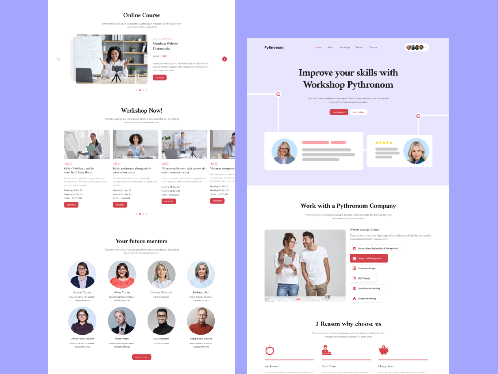 Online Course Web UI Template by Elmous - Your Digital Partner on Dribbble