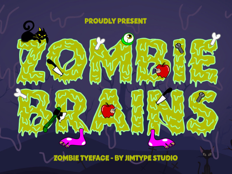 Zombie Brains Font by Jimtype Studio on Dribbble