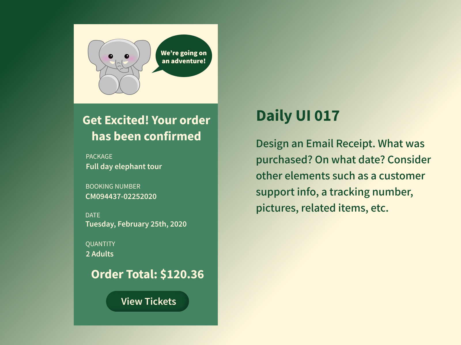 daily ui 017 email receipt by Cici Xie on Dribbble