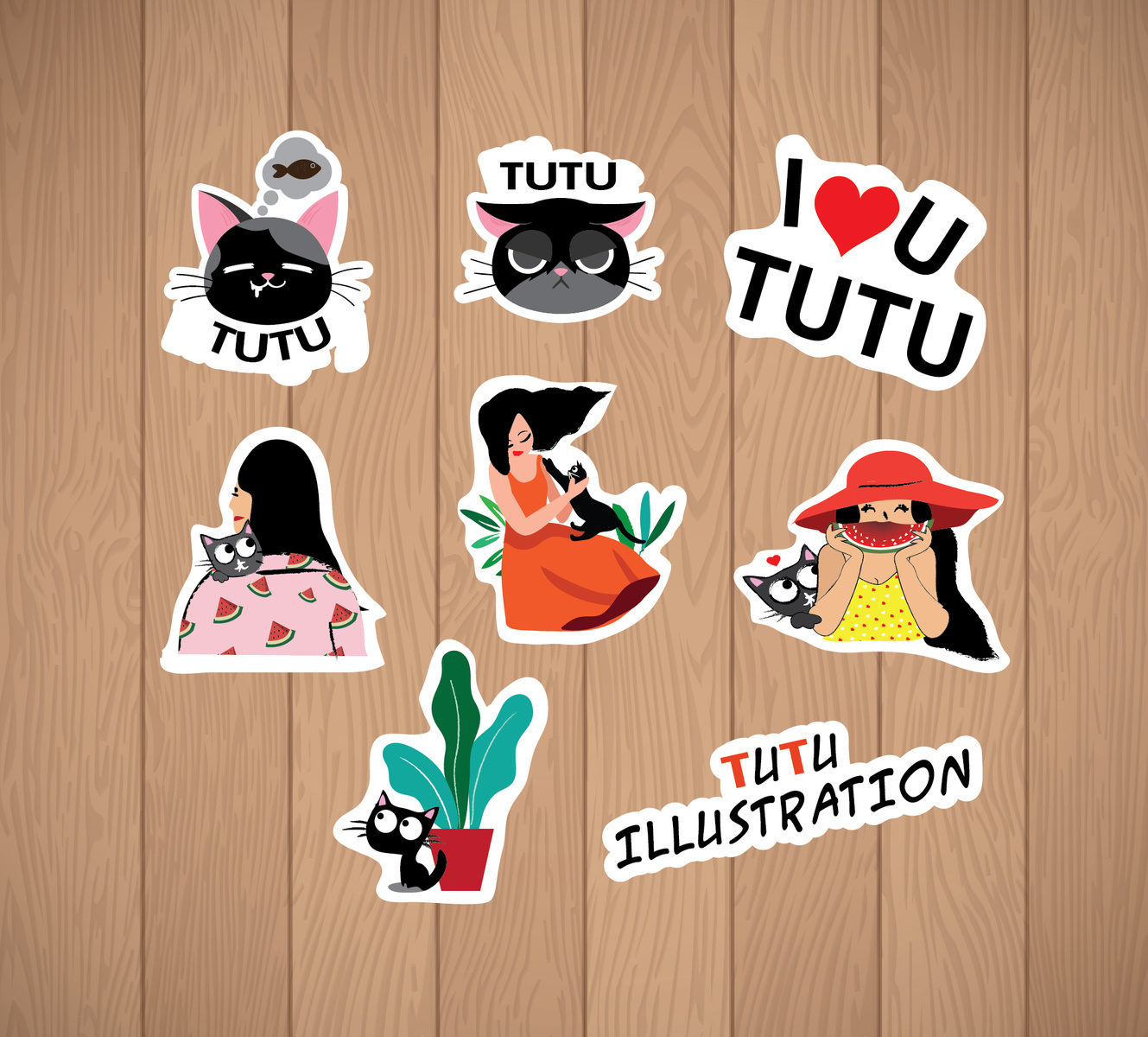 Tutu Sticker Design by Kaushi on Dribbble