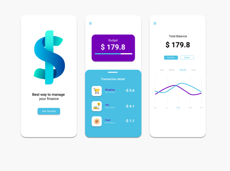 money managing UI by Aulya Ilham on Dribbble