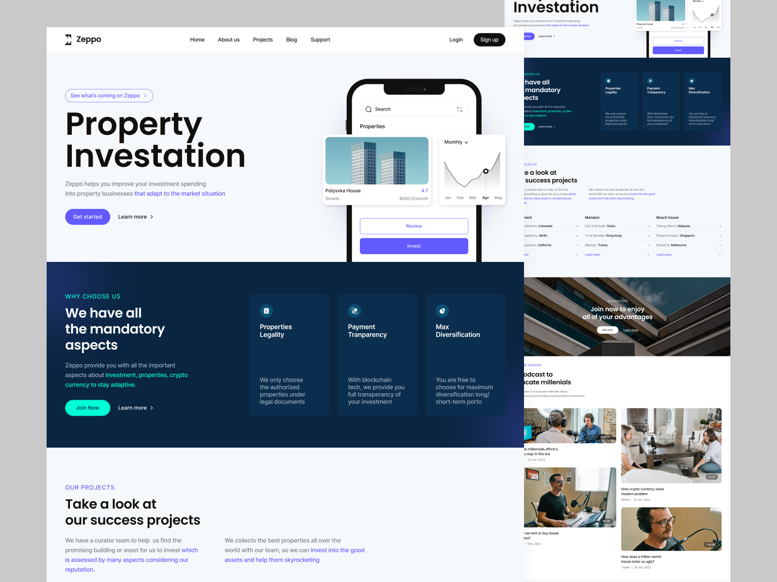 Zeppo - Property Investation Landing Page by Habib Gilang Maulana for ...
