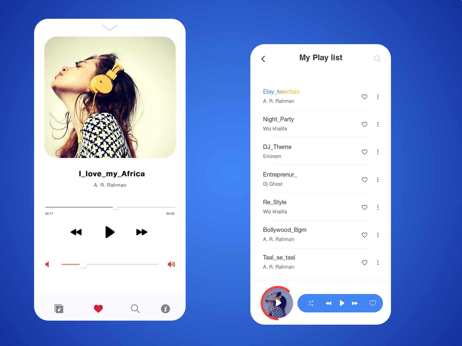 009 Daily UI - music player by Arulmani Venkatesh on Dribbble