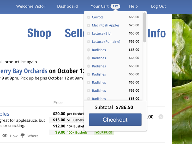 Cart Checkout Preview Dropdown by Victor Sirotek for Collective Idea on ...